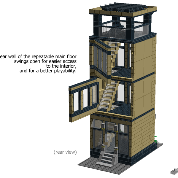 LEGO Modular - Office Tower from deConstructor's.net